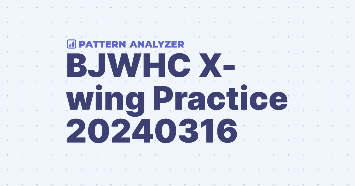 BJWHC X-wing Practice 20240316 | Pattern Analyzer